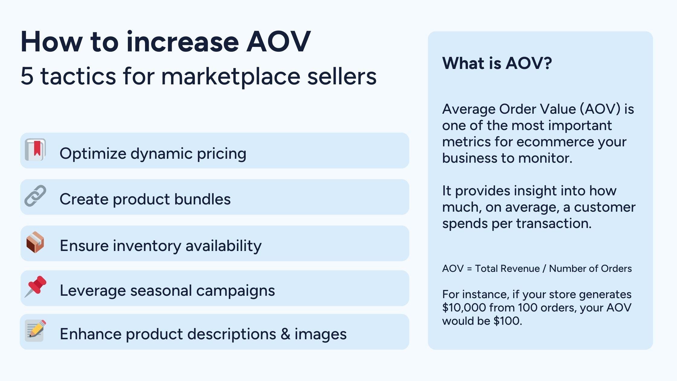 How to increase AOV - 5 Essential tactics for marketplace sellers
